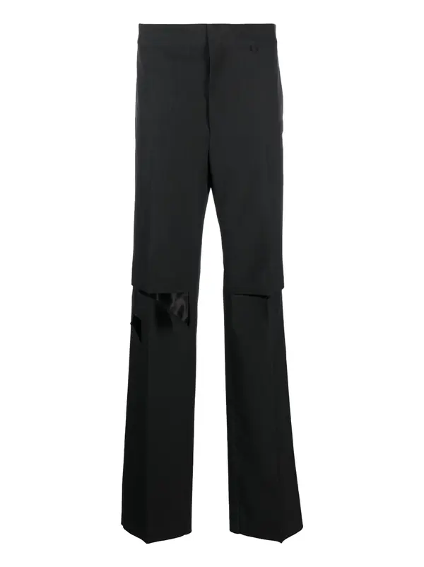 Givenchy Distressed Wool Trousers - Grey