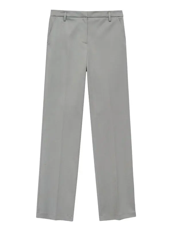 ANINE BING Pressed-crease Straight-leg Trousers - Grey