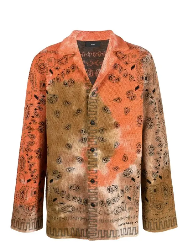 Alanui Bandana-print Cotton Shirt - Orange