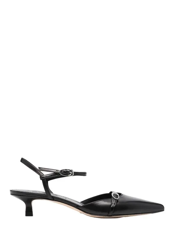 AeydĒ 50mm Leather Slingback Pumps - Black