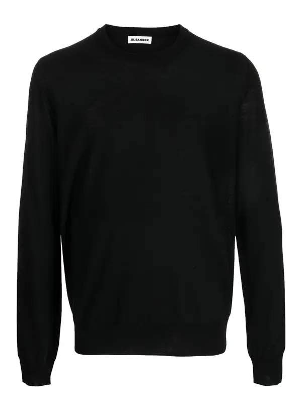 JIL SANDER Crew Neck Jumper - Black