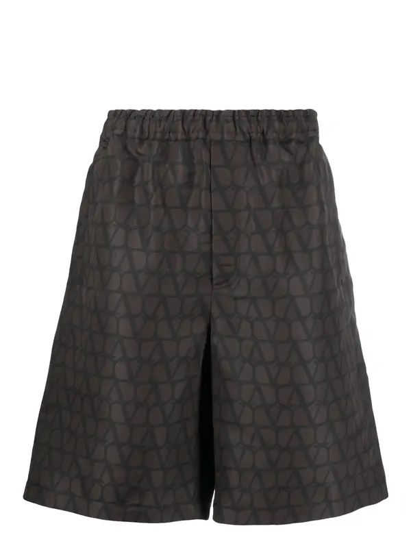 Valentino Garavani Toile Iconographe Bermuda Shorts - Brown