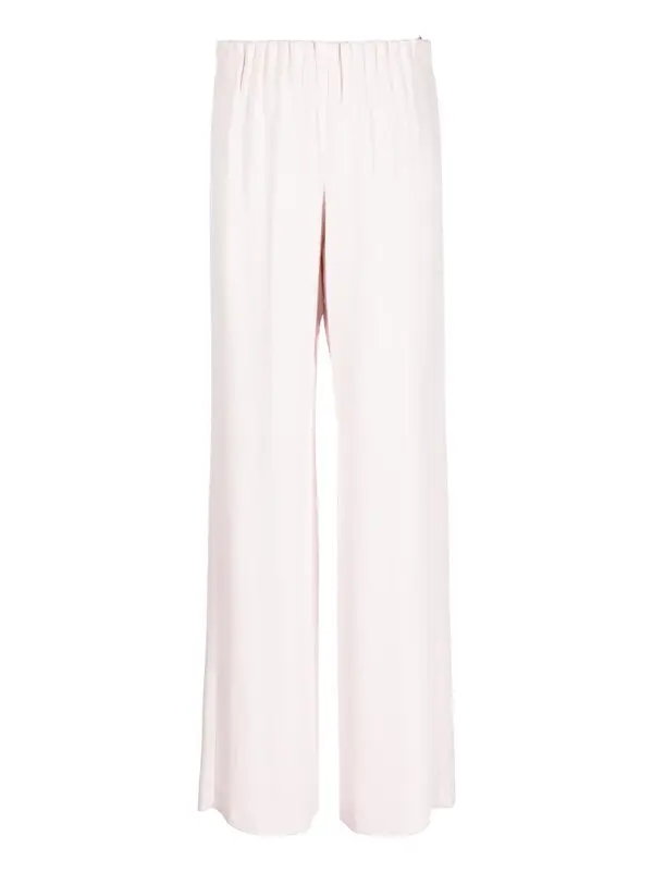 Emporio Armani Gathered Wide-leg Trousers - Pink