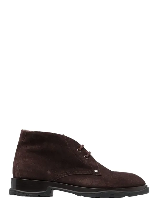 Alexander McQueen Lace-up Suede Boots - Brown