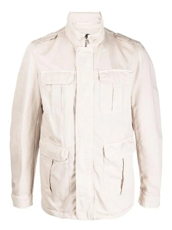 Herno Zip-up Utility Jacket - Neutrals