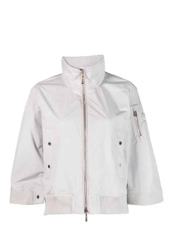 MOORER Wide-sleeve Bomber Jacket - Neutrals