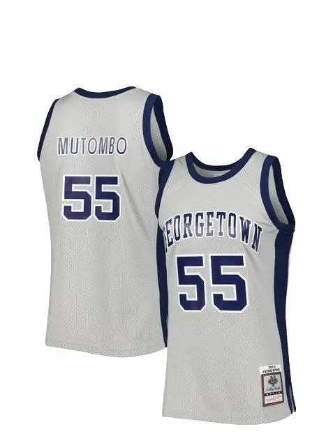 Mitchell & Ness Dikembe Mutombo Georgetown Hoyas 1990/91 Swingman Jersey - Gray
