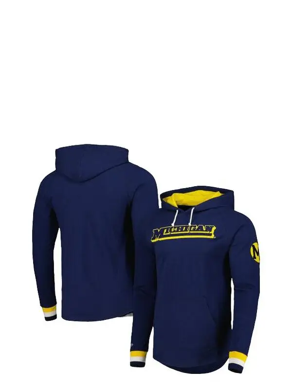 Mitchell & Ness Michigan Wolverines Legendary Raglan Pullover Hoodie - Navy