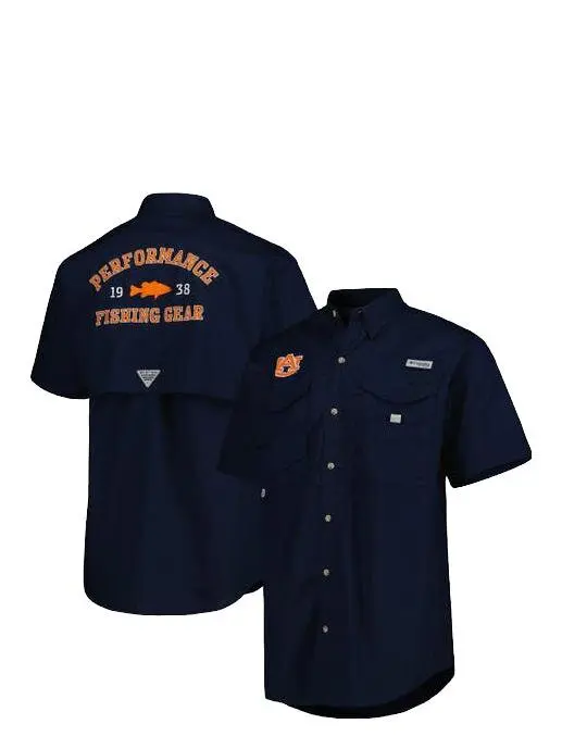 Columbia Auburn Tigers Bonehead Button-up Shirt - Navy