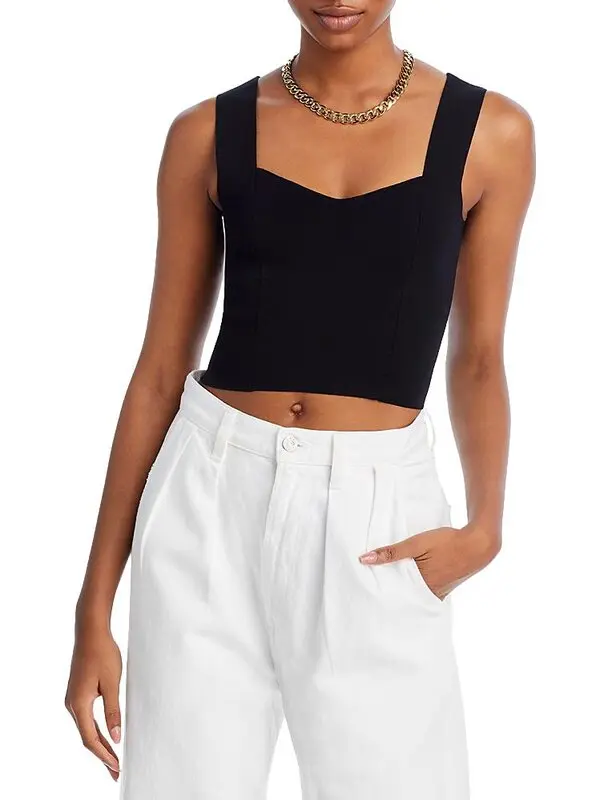 A.L.C. Jordana Cropped Tank - Black