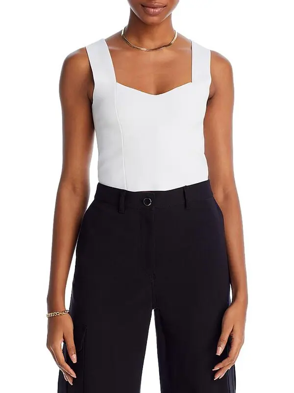 A.L.C. Jordana Cropped Tank - White