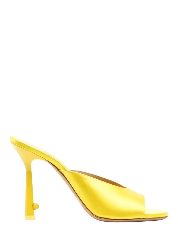 Off-White 100mm Pop Lollipop Satin Sandals - Yellow