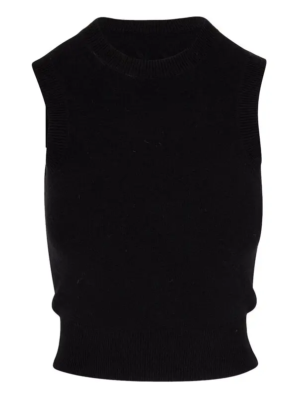 NILI LOTAN Knitted Cashmere Vest - Black
