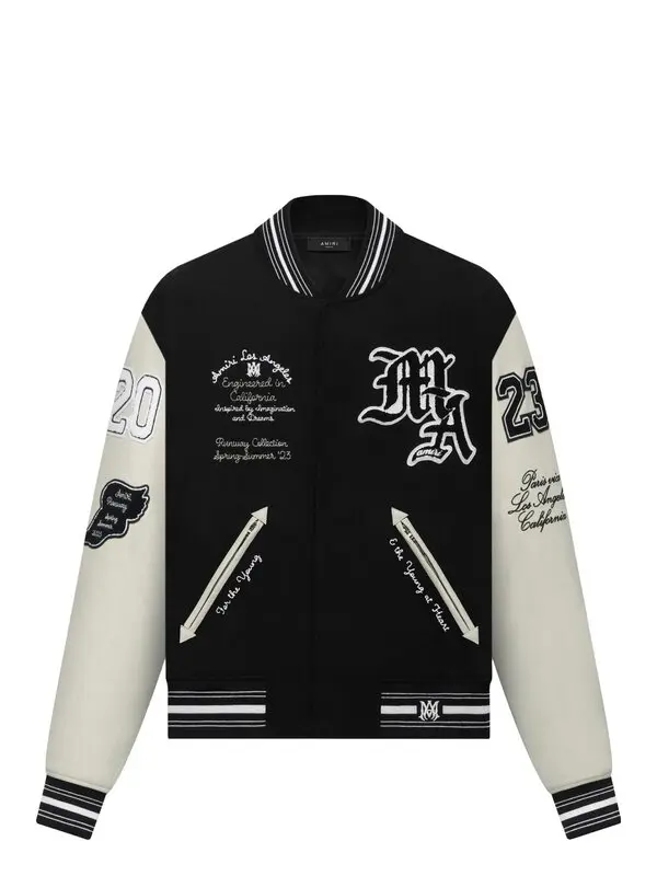 Amiri Varsity Bomber Jacket - Black