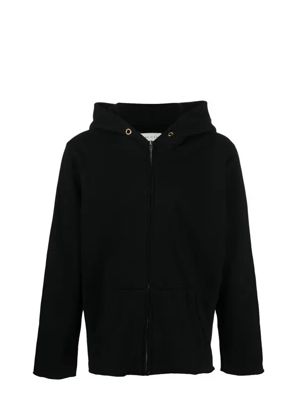 LES TIEN Front Zip-fastening Hoodie - Black