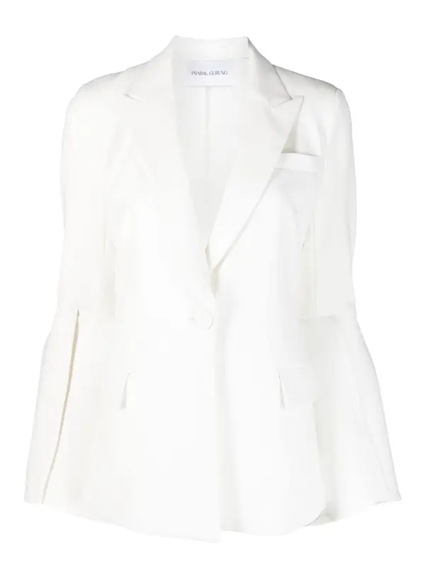 Prabal Gurung Slit-sleeve Blazer - White