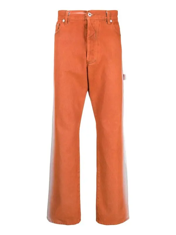 Heron Preston Gradient-effect Straight-leg Jeans - Orange