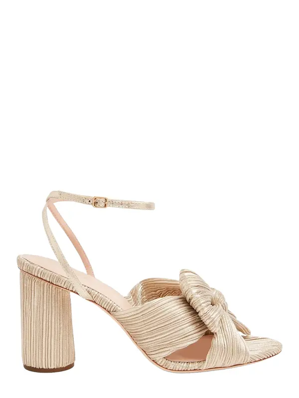 LOEFFLER RANDALL Camellia Pleated Knot 90mm Sandals - Gold