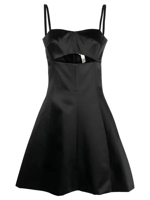 Patou Cut-out A-line Mini Dress - Black