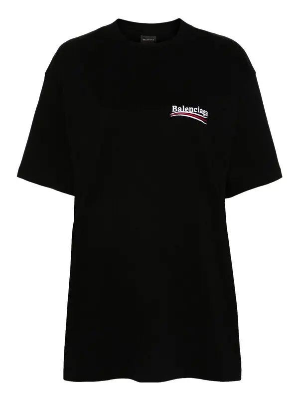 Balenciaga Political Campaign Logo T-shirt - Black