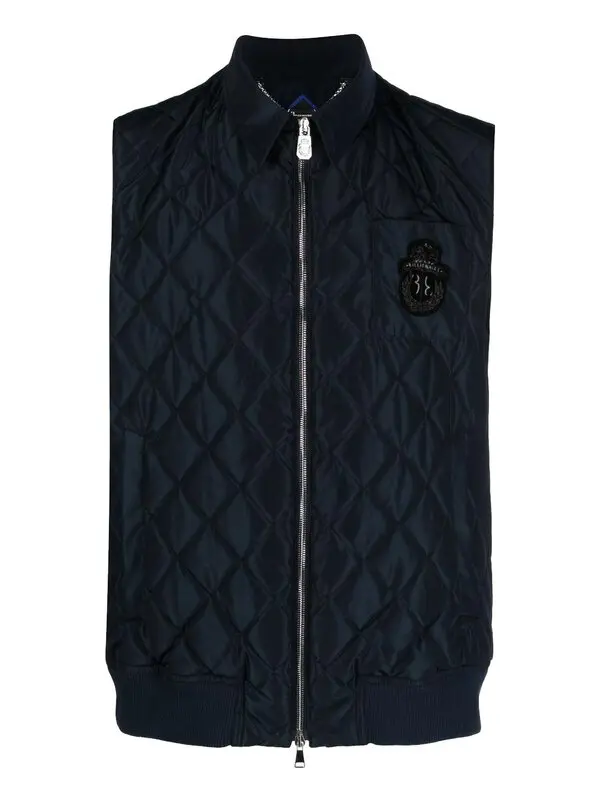 BILLIONAIRE Diamond Quilted Vest - Blue