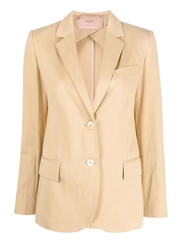 TWINSET Single-breasted Tailored Blazer - Neutrals