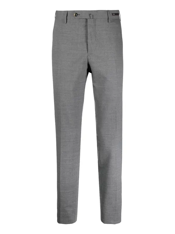 PT TORINO Logo-patch Tailored Trousers - Grey