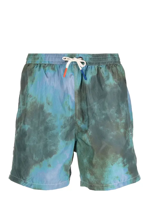 Altea Tie-dye Effect Drawstring Shorts - Green