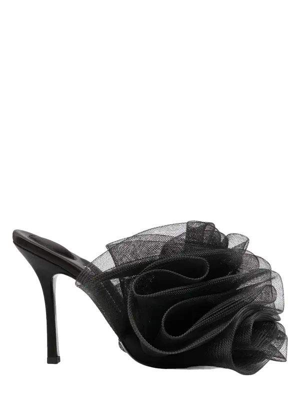 Alexander Wang 120mm Tulle Sandals - Black