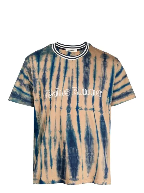 WALES BONNER Logo-print Tie-dye T-shirt - Green