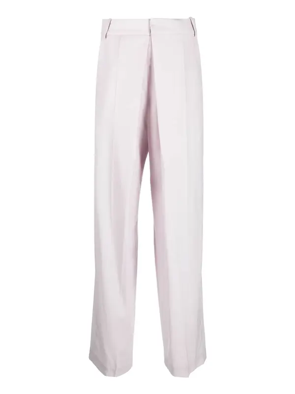 LOW CLASSIC Pleat-detail Tailored Trousers - Purple