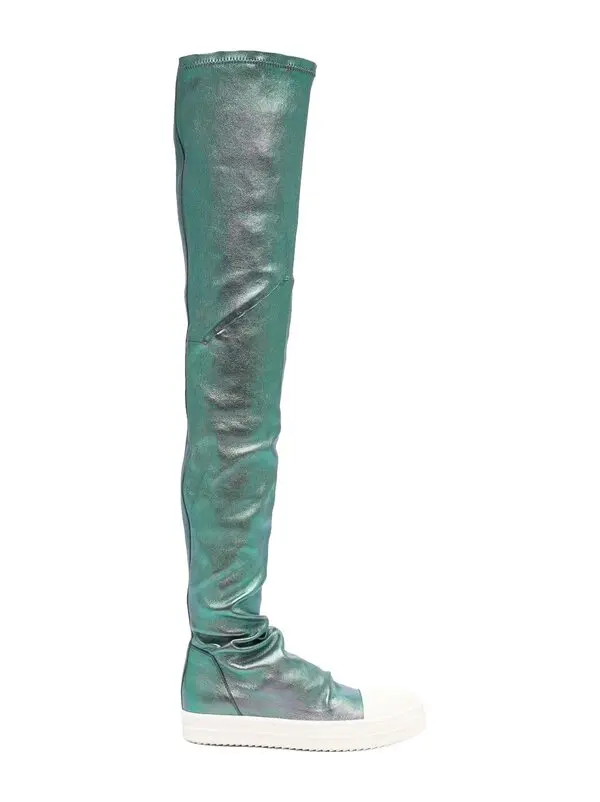 Rick Owens Sock Metallic Sneaker-boots - Green