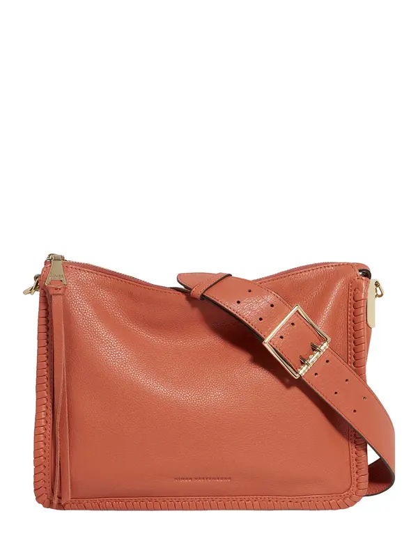 AIMEE Famous Leather Crossbody Bag - Apricot