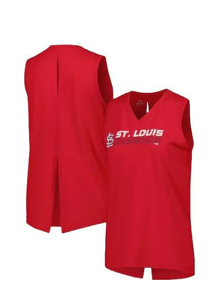 LEVELWEAR St. Louis Cardinals Paisley Chase V-neck Tank Top - Red