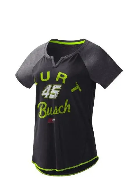 G-III 4HER BY CARL BANKS Kurt Busch Grand Slam Graphic T-shirt - Black