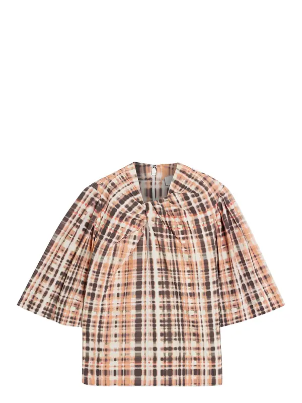 Joie Lyell Twist-front Printed Top - Peach