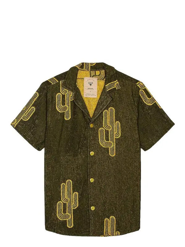 Oas Shirt In Dark Green - Mezcal Cuba
