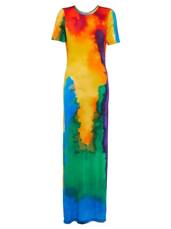 Rabanne Printed Maxi Dress - Black