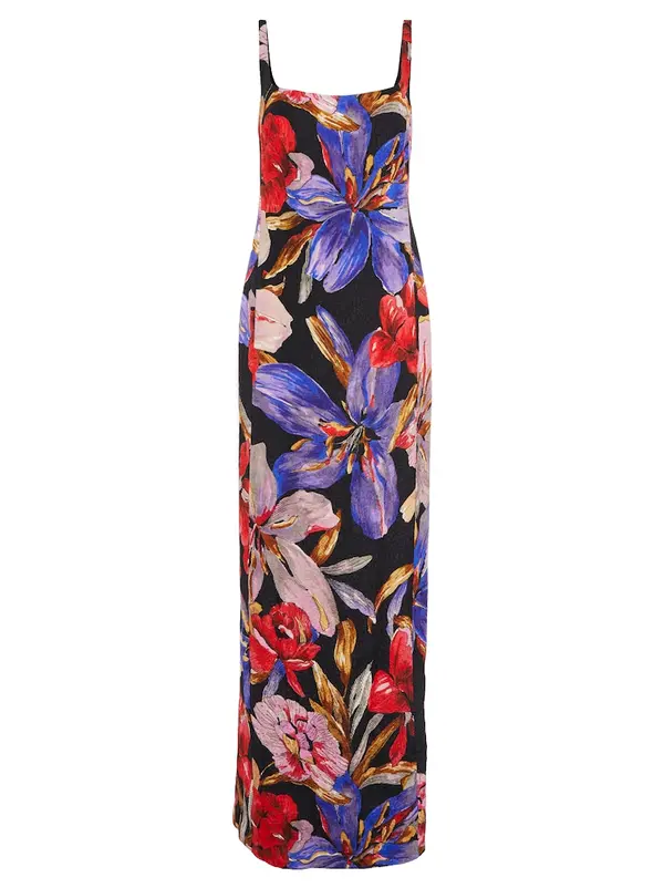 Dries Van Noten Floral Silk-blend Maxi Dress - Multicoloured