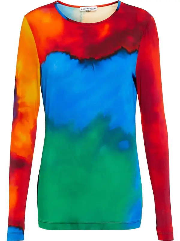 Rabanne Printed Jersey Top - Multicoloured
