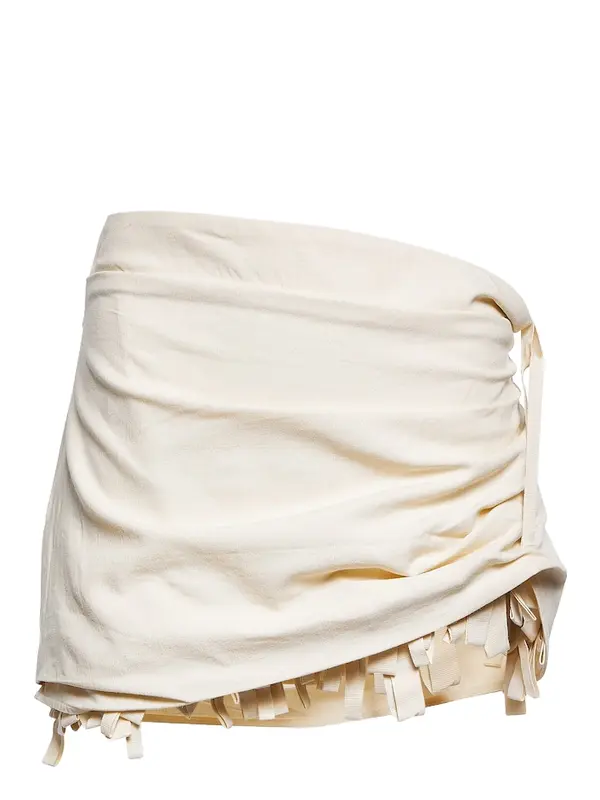 Jacquemus Artichaut Ruffled Miniskirt - White