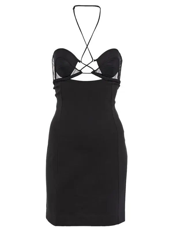 NENSI DOJAKA Cutout Mini Dress - Black