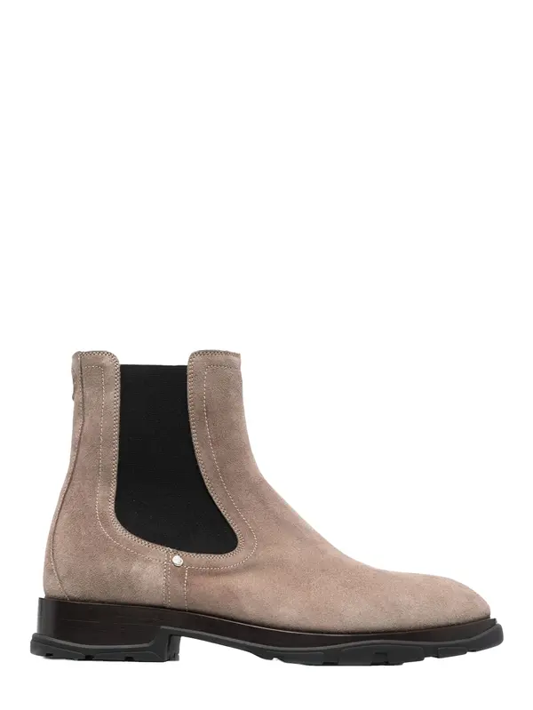 Alexander McQueen Suede Chelsea Boots - Neutrals