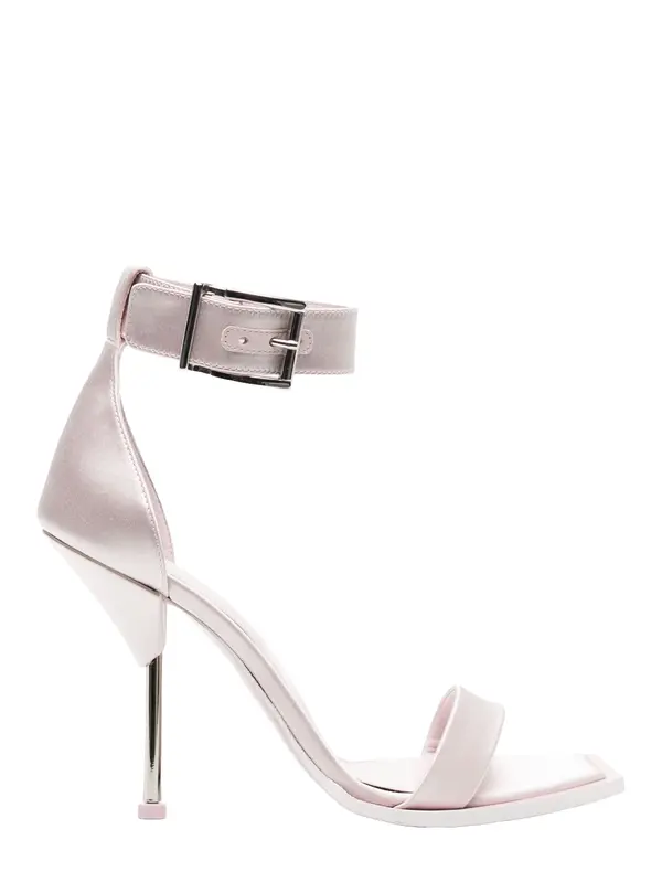 Alexander McQueen 110mm Satin Sandals - Pink