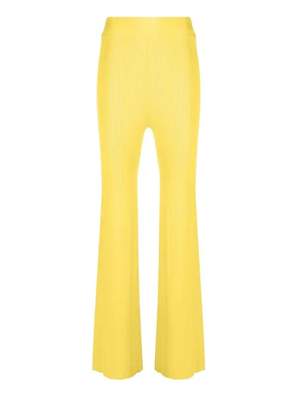 Remain Birger Christensen High-waisted Knitted Trousers - Yellow