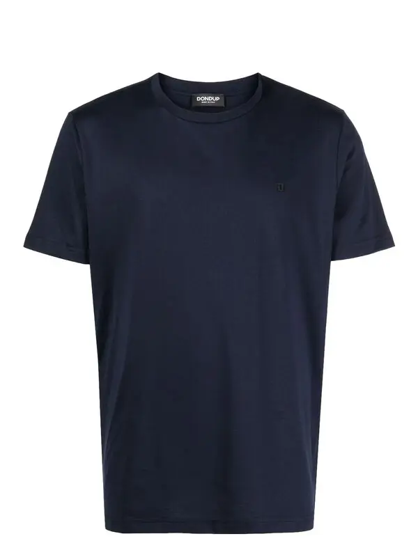 DONDUP Round-neck Cotton T-shirt - Blue