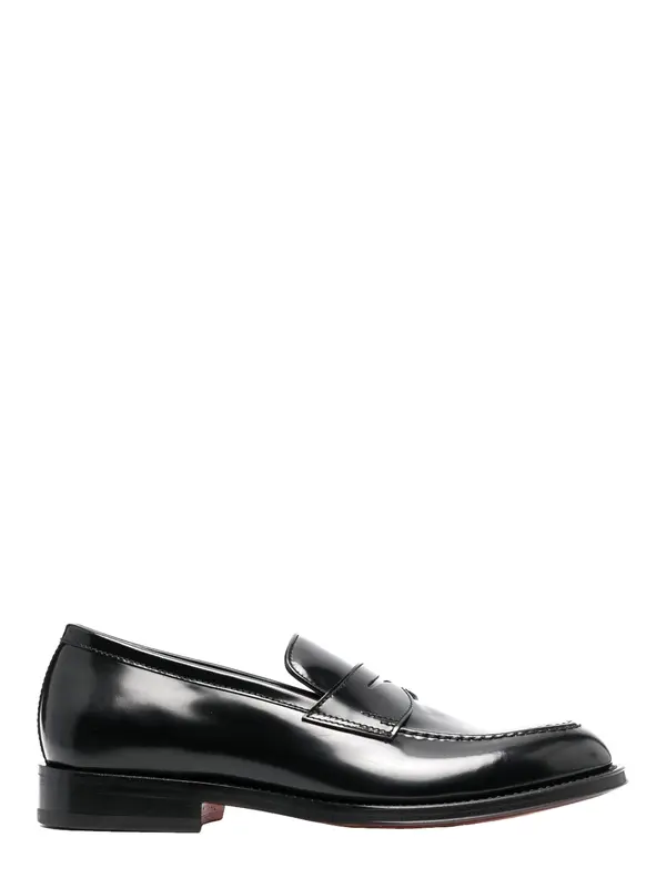 Santoni Almond-toe Loafers - Black