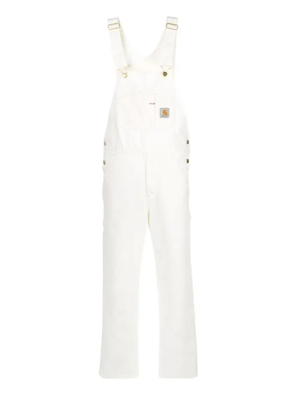 Carhartt Work In Progress Straight-leg Denim Overalls - White