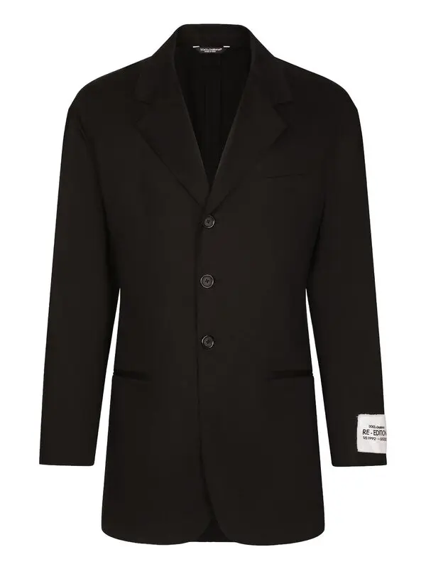 Dolce & Gabbana Cotton Gabardine Blazer - Black