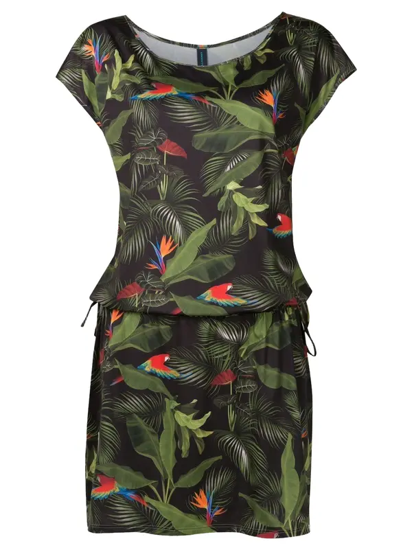 LYGIA & NANNY Shiva Botanical-print Mini Dress - Green